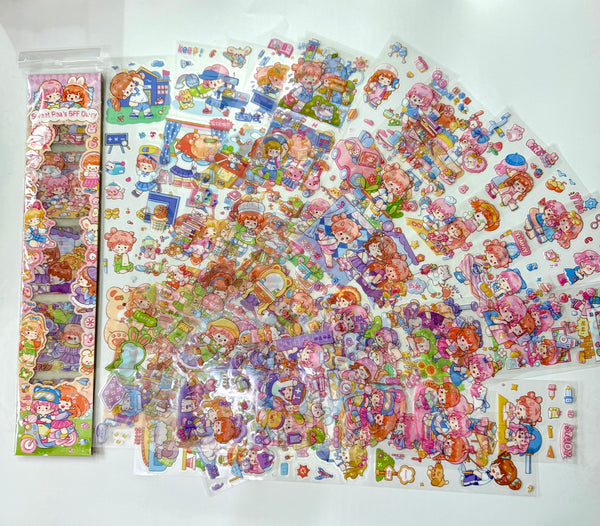 #9 Kawaii Long Sticker Set | Cute Stickers | 40*8cm | 20 Sheets ...